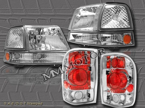 98 99 00 FORD RANGER CLEAR HEADLIGHTS + SIGNAL CORNER LIGHTS CLEAR ...