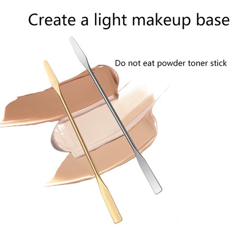 1Pc Stainless Steel Makeup Toner Spatula Mixing Stick Foundation Cream ...