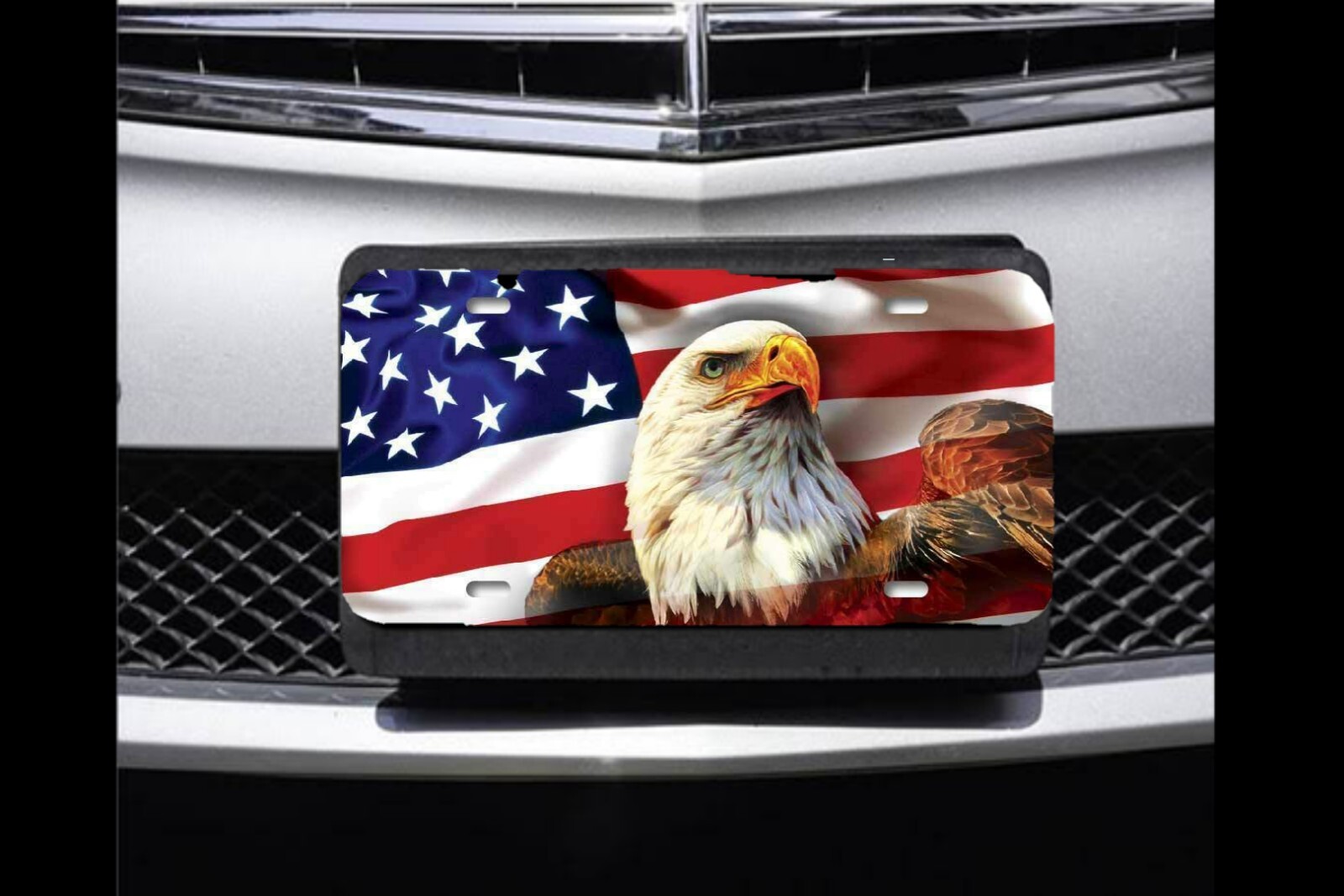 American Flag Bald Eagle License Plate Tag For Car, Truck 6" by 12 ...