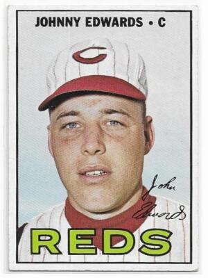 JOHNNY EDWARDS 1967 Topps Baseball card #202 Cincinnati Reds EX/EX+ | eBay