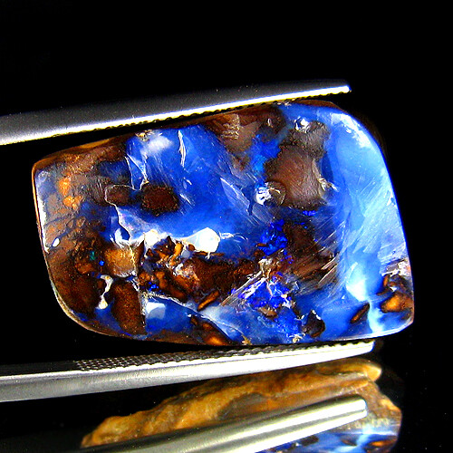 27.66Ct UNIQUE RAREST ! NATURAL NEON VIOLET BLUE FLASHY KOROIT BOULDER ...