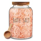 Bath Salts Glass Jar Bath Salt Container With Wooden Lid And Scoop For ...