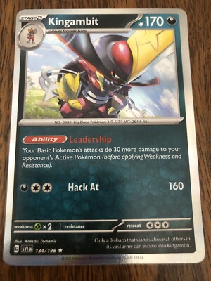 Pokémon TCG Kingambit Scarlet & Violet Base Set 134/198 Holo Holo Rare ...