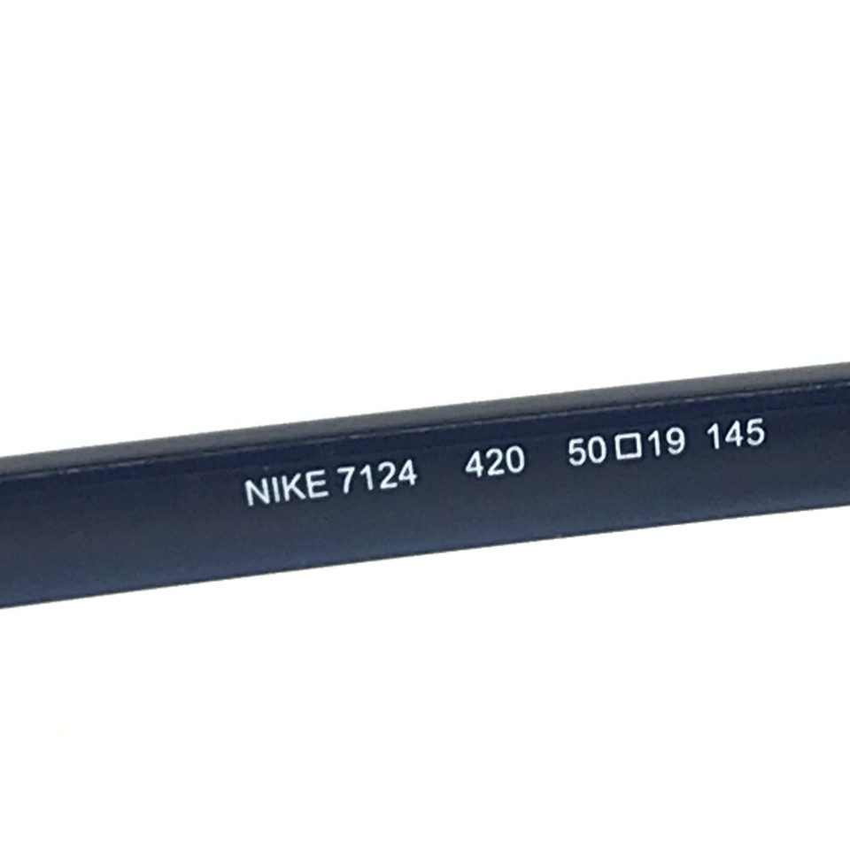 Nike Eyeglasses Frames 7124 420 Blue Square Full Rim White Swoosh Logo ...