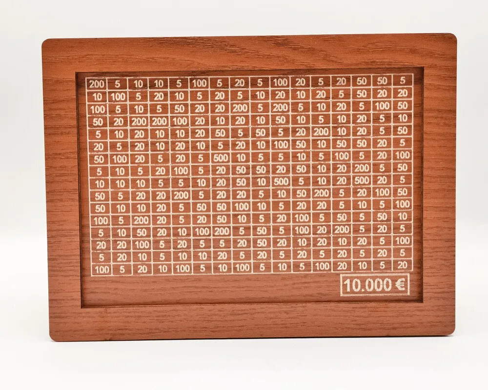 10000 Euro Money Box Wooden Piggy Bank with Reusable Money Box | eBay