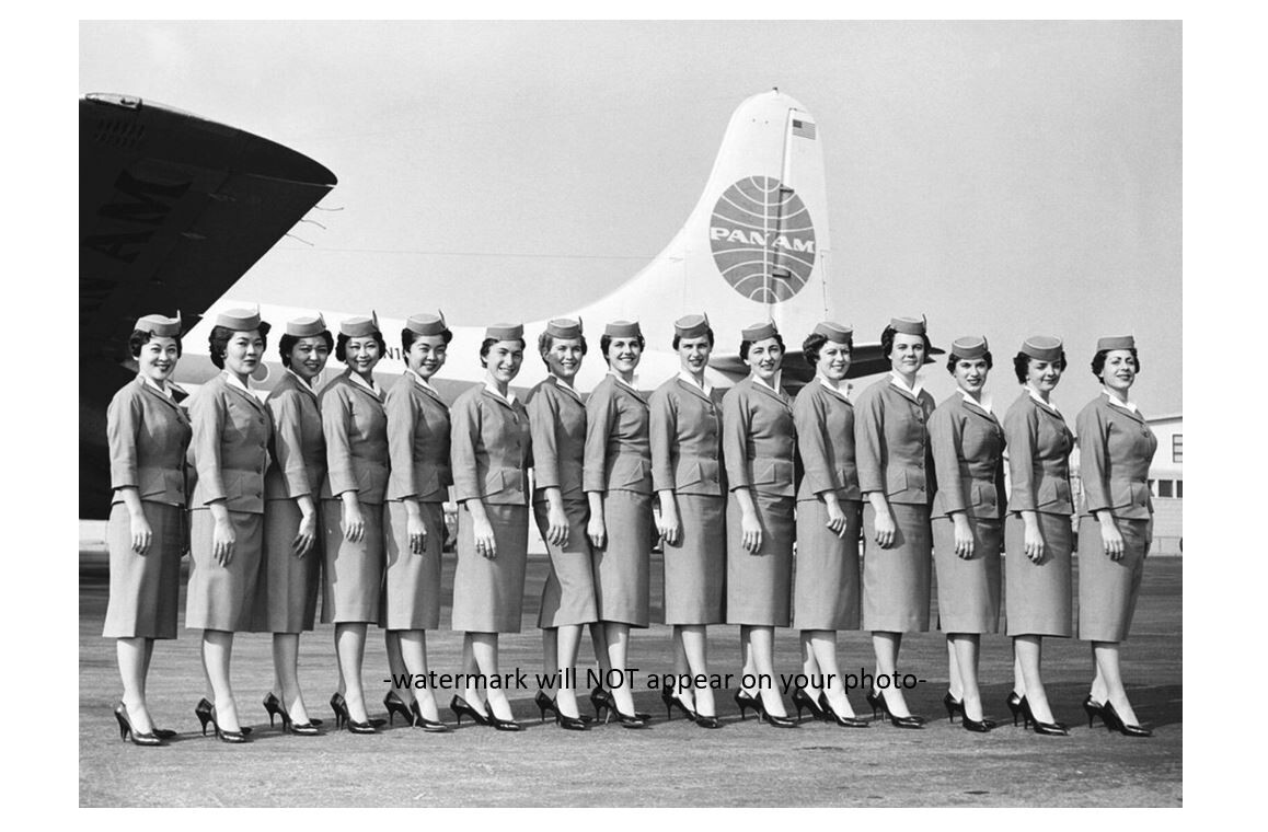 1959 Pan Am Stewardess PHOTO Pan American Airways Flight Attendants ...