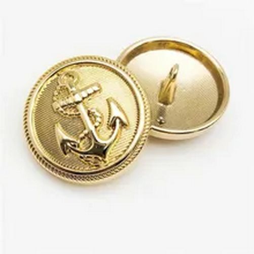 10pcs Round Shank Buttons Gold Color Anchor Button DIY Clothes Sewing Supplies | eBay UK
