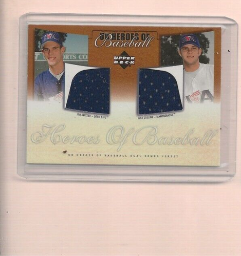 2001 UPPER DECK JON SWITZER-MIKE GOSLING ROOKIE DUEL JERSEY RAYS-DBACKS ...