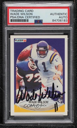 PSA/DNA 1990 Fleer Wade Wilson #108 PSA/DNA Authentic Card & Auto | eBay