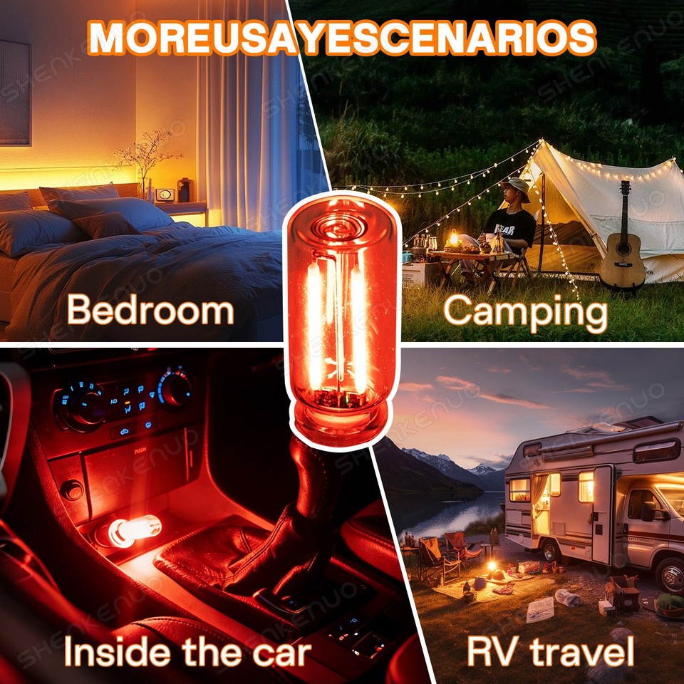 NEW Car LED Lighting Retro Auto Mood Lamps Night Lamps USB Touch Night ...
