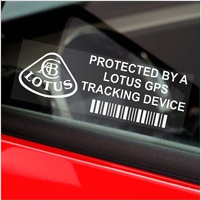 5 x LOTUS Tracking GPS Device Security Stickers-Elise-Car Alarm Tracker ...