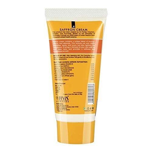 Jiva Ayurveda Saffron Cream - 50gm | Removes Blemishes & Smooth skin | eBay
