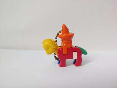 Vintage plastic puzzle keychain donkey and rider | eBay