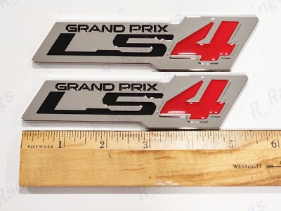 2pcs LS4 GRAND PRIX Fender Emblem Badge for ZR1 Chevrolet Silverado ...