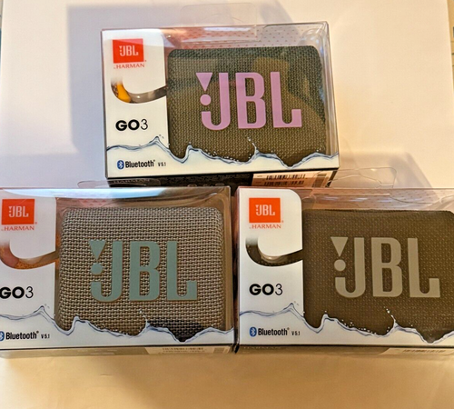 5 Bluetooth speakers, 3 JBL GO3 Portable Waterproof Speaker - FREE ...