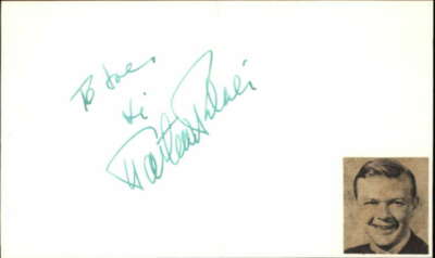 Martin Milner d. 2015 Actor The Twilight Zone Signed 3" x 5" Index Card ...
