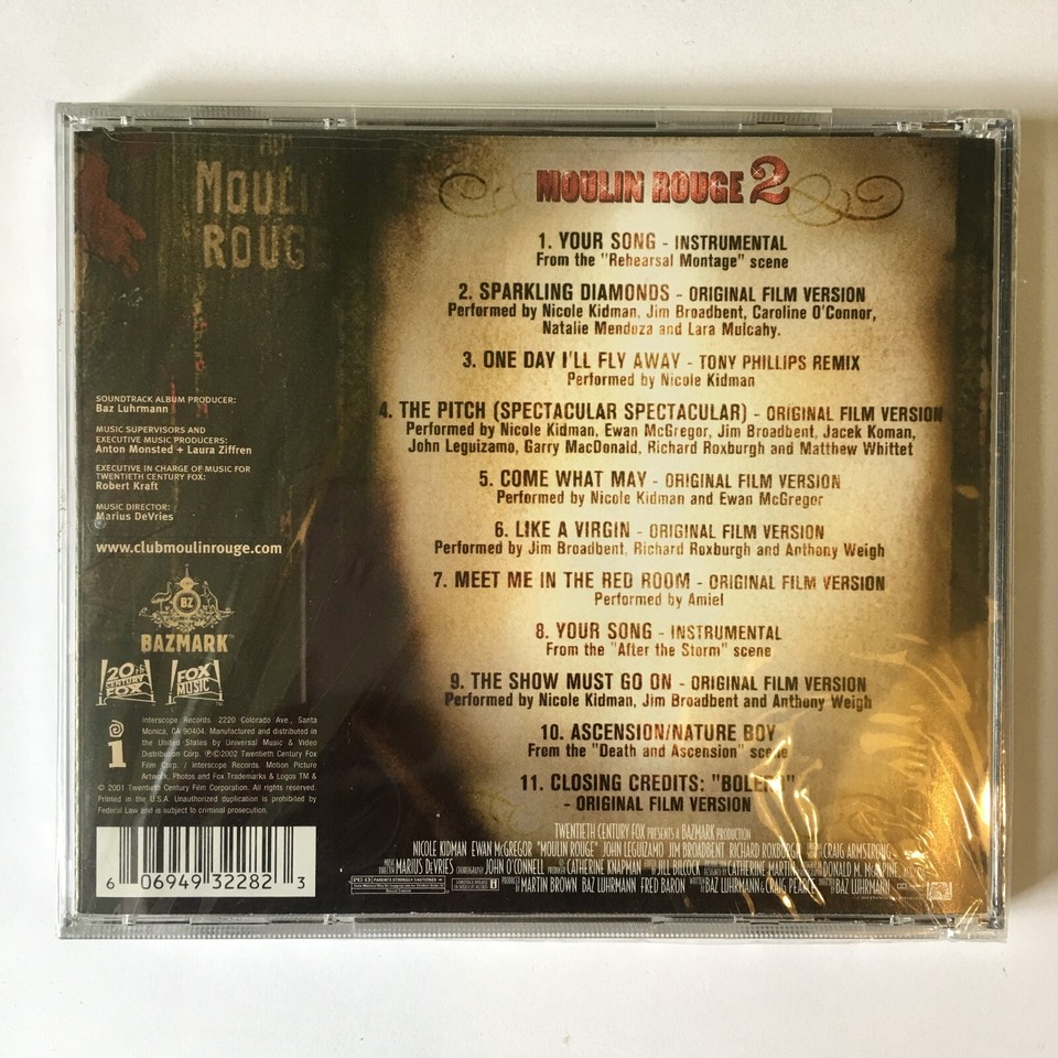 "MOULIN ROUGE 2" Soundtrack CD - NEW & SEALED w/ Hype Sticker! | eBay