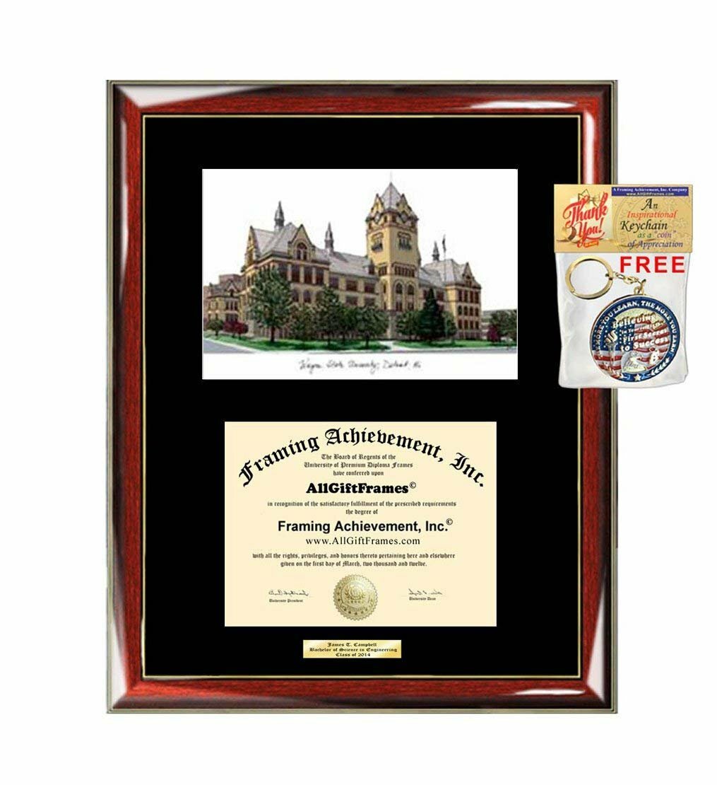 Wayne State University Diploma Frame WSU Lithograph Degree Framing ...