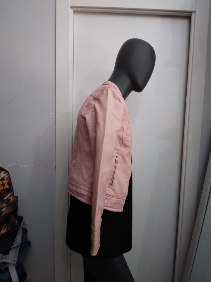 Freedomday Veste Véritable Cuir D'Occassion Femme Rose Taille L XYC866L ...