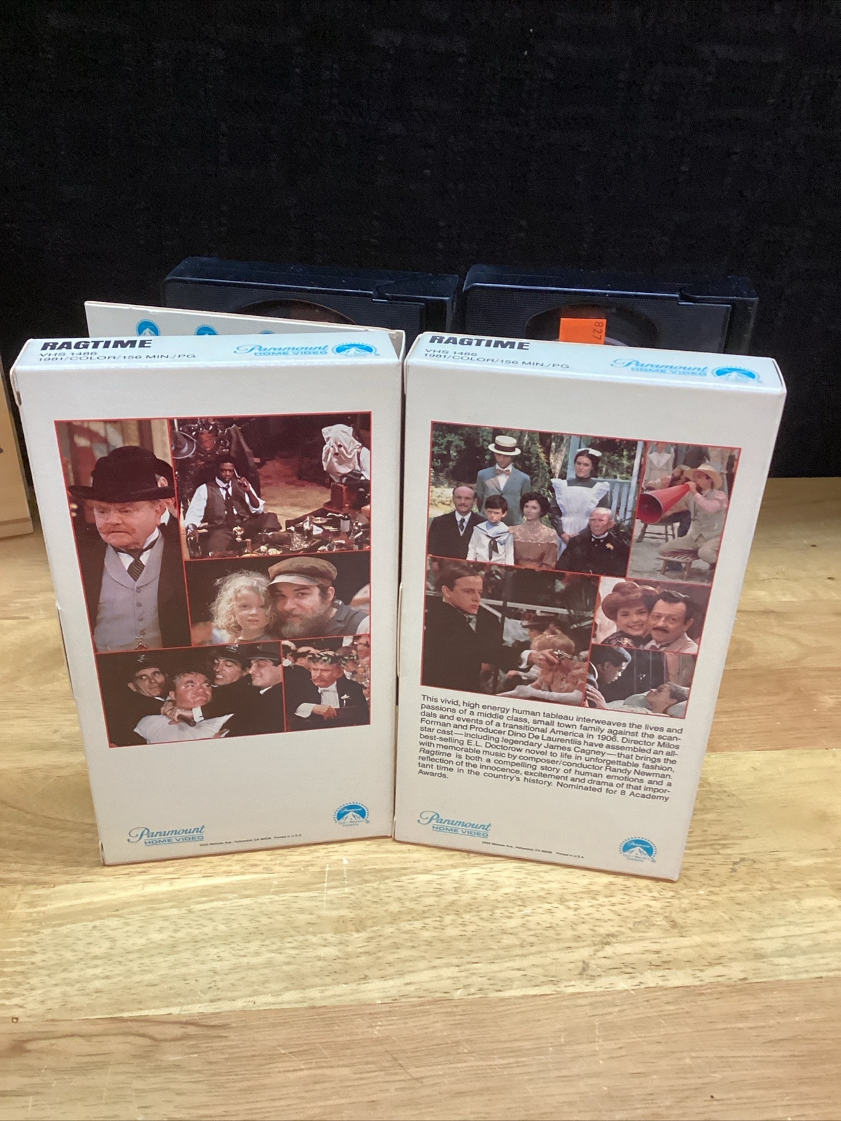 Ragtime (1981) VHS 2 Tape Early Release W/ 2 Separate Boxes -Tested ...