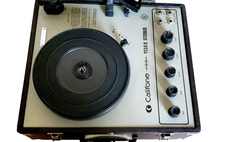 Vintage CALIFONE 1130K Stereo Turntable Record Player w/ Dual Speaker ...