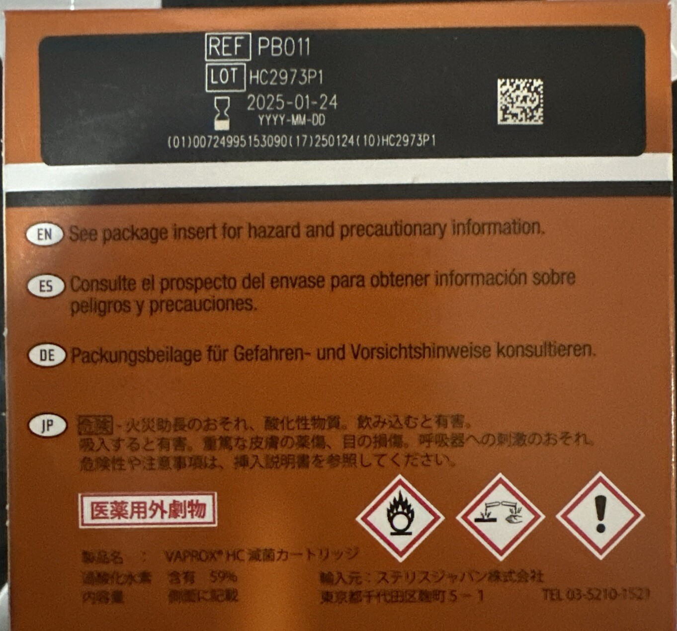 Steris PB011 Vaprox HC Sterilant 3 x 113 ml for sale online | eBay