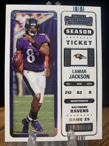 2022 Panini Contenders Football Lamar Jackson Base Card #5 Baltimore ...