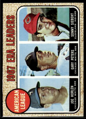 1968 Topps Joe Horlen/Gary Peters/Sonny Siebert Chicago White Sox ...
