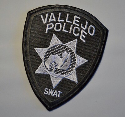 Vallejo California Police o/s SWAT Subdued Black/Silver Patch ++ Mint ...