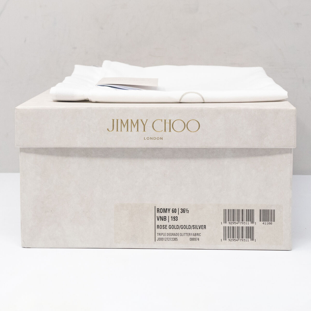 Jimmy Choo Romy 60, Size 36.5 EU (6.5 US) Rose Gold/Silver Jimmy Choo Romy 60, Size 36.5 EU (6.5 US) Rose Gold/Silver