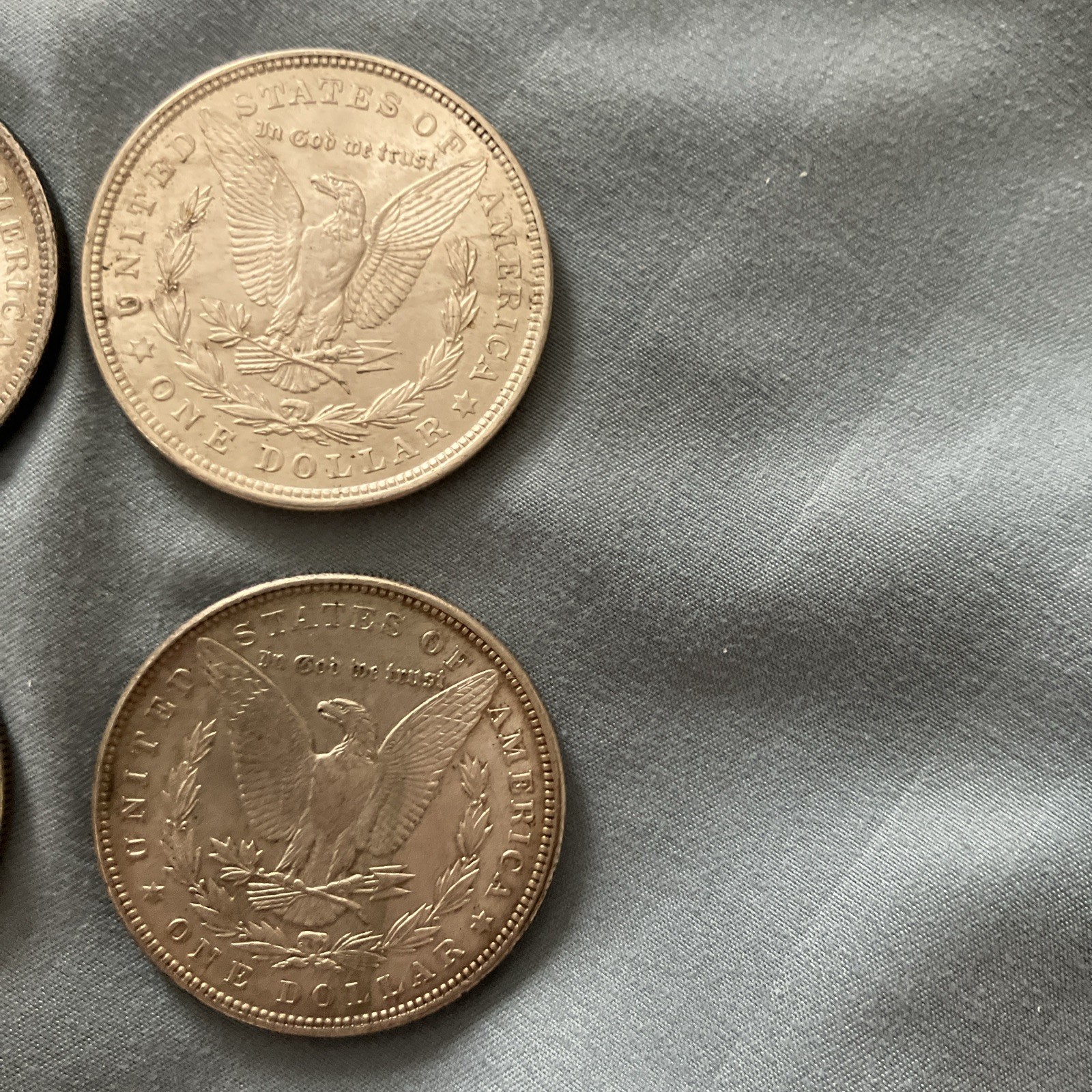 Lot of 6 Morgan Silver Dollars Various Conditions and Years 1896 x4 ...