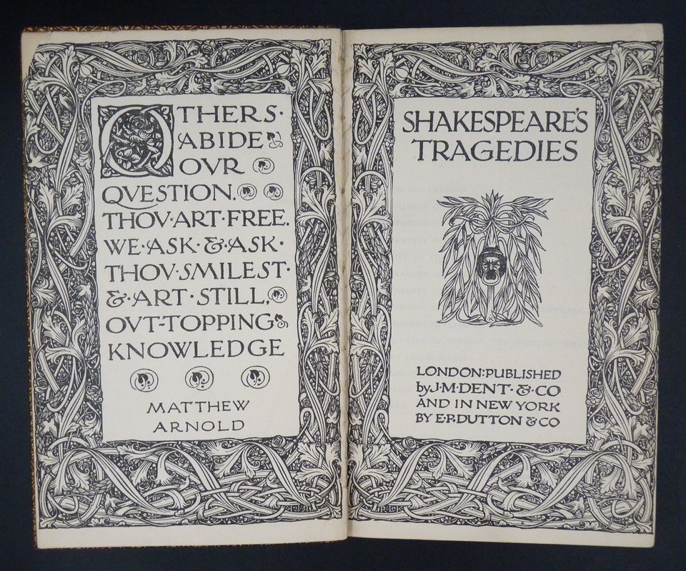 Shakespeare's Tragedies By William Shakespeare (Circa 1908) | eBay UK
