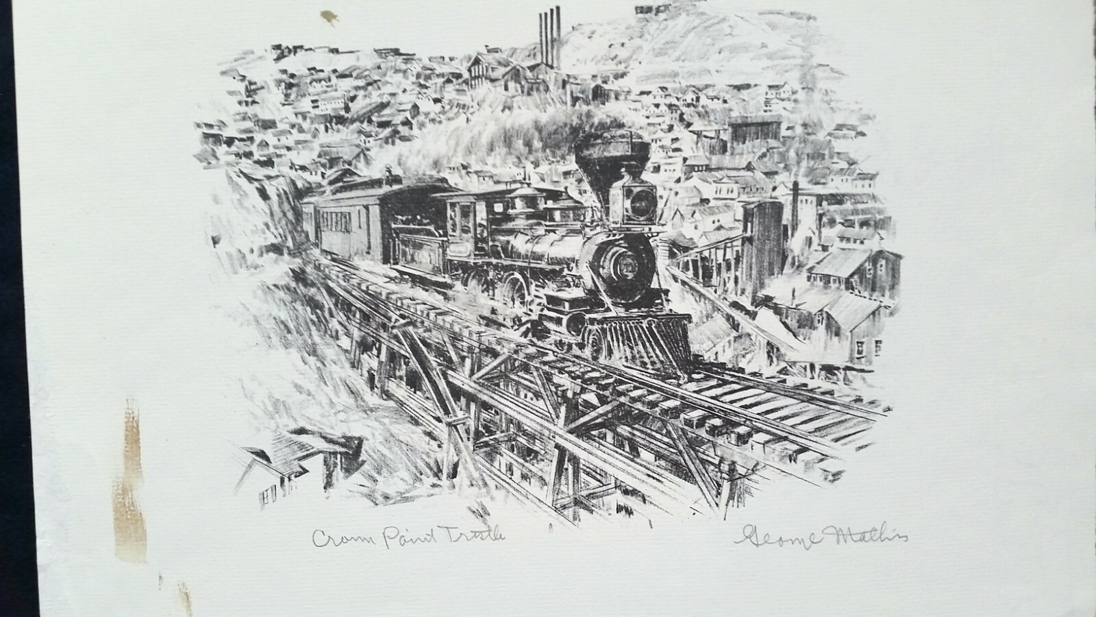 George Mathis Authenticated Print of Original "Crown Point Trestle ...