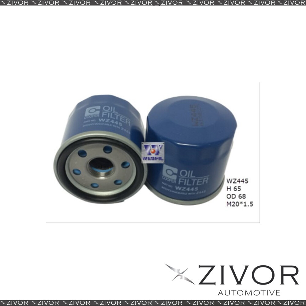 COOPER Oil Filter For INFINITI Q60 3.0L V6 03/17-on - WZ445 *By Zivor ...