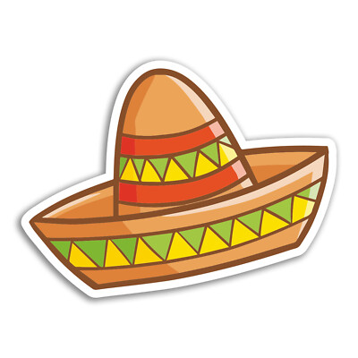 2 x 10cm Sombrero Hat Vinyl Stickers - Mexico Fun Sticker Laptop ...