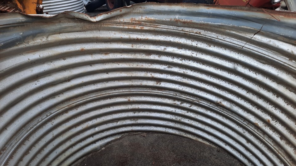 5ft dia galv culvert pipe sections, 36 to 44 inch length, 35 years old ...
