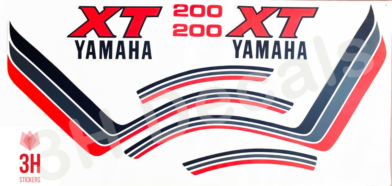 Custom made Yamaha XT 200 decal sticker set | eBay