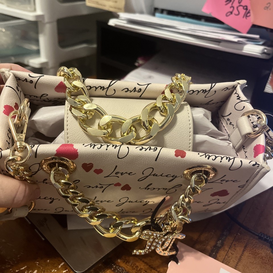 JUICY COUTURE "Love Letter " Mini Tote/Crossbody In Crystal Multi. Nwt ...