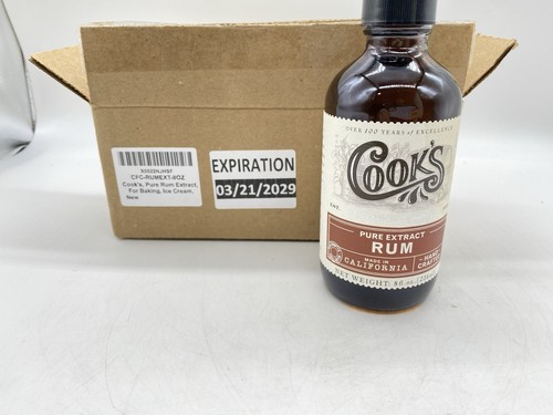 Pure Rum Extract 8 fl. oz - Natural Flavoring for Baking & Desserts ...