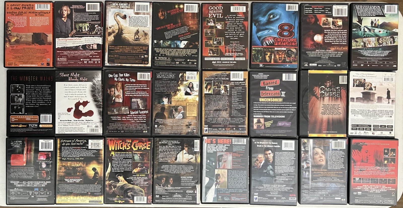 Lot of 40 DVD’s & 4 Blu-Ray Horror Suspense Thrillers AHS Final ...