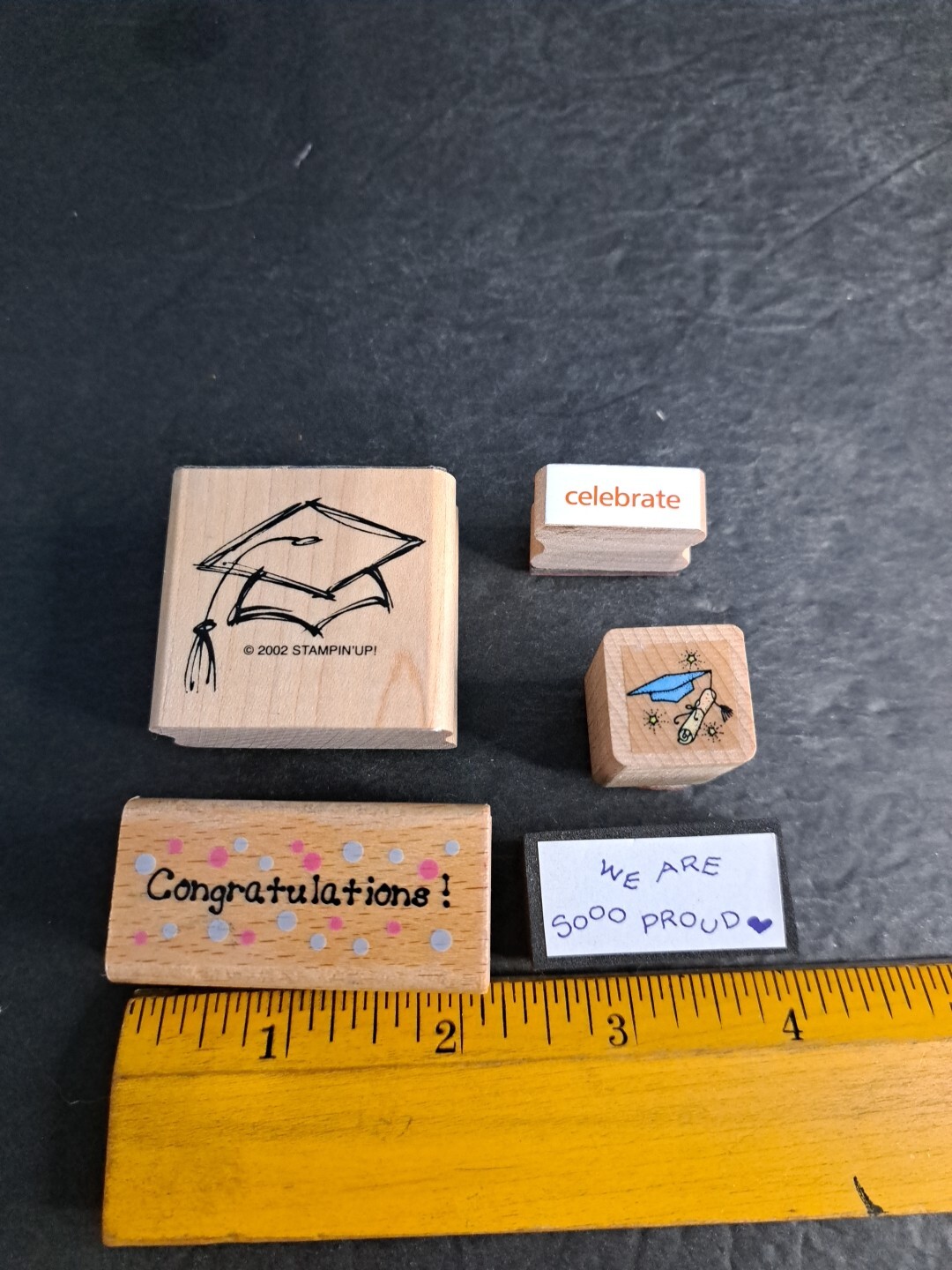 Lot Of 5 Graduates Soo Proud Celebrate Congratulations Rubber Stamps ...