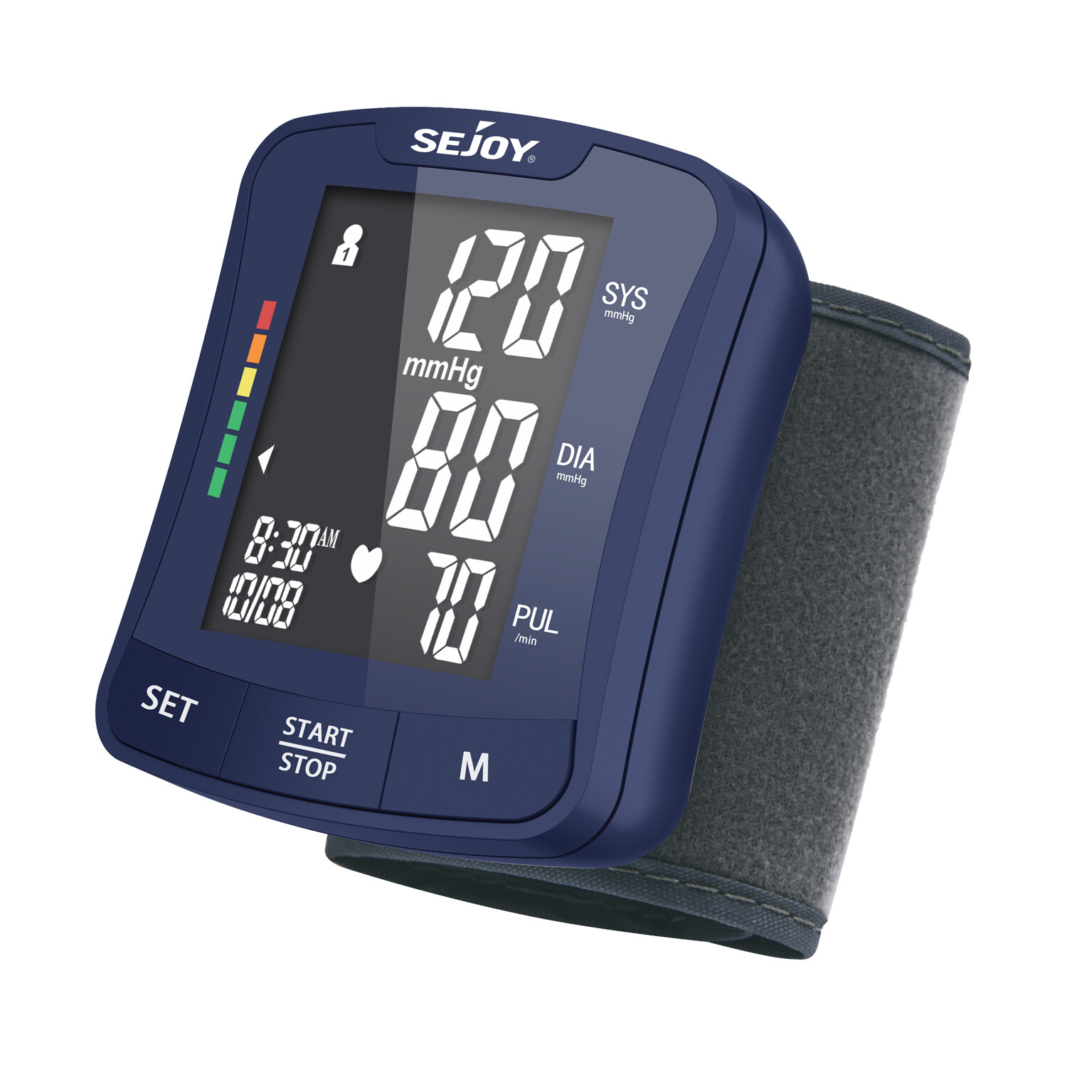 Digital Wrist Blood Pressure Monitor Automatic BP Machine Heart Rate ...