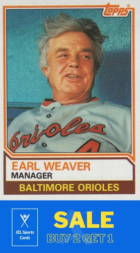 1983 Topps #426 Earl Weaver | eBay