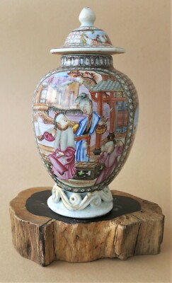 China Qianlong Rare Mandarin Porcelain Tea Caddy 18. Ct | eBay