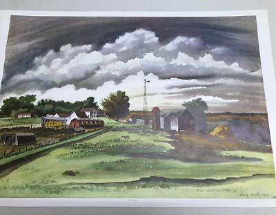 1945 Halftone Print - Adolf Dehn - Tom's Farm - 22x15 | eBay