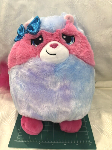 Misfittens Kitten Plush Cat 8" Pink Face Blue Bow Get Meowed Basic Fun ...