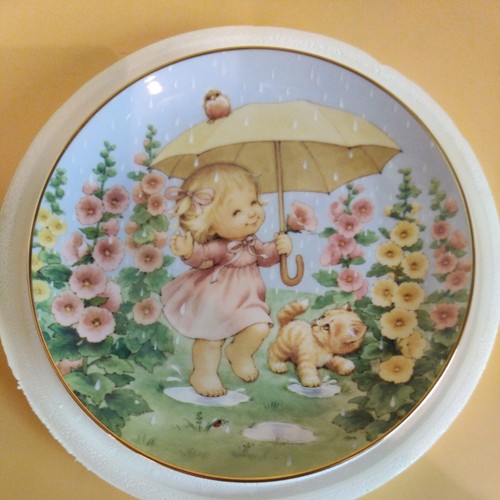 VINTAGE Ruth J Morehead~ HANDMADE~ PUDDLE PETS Blessed Are Ye PLATE ...