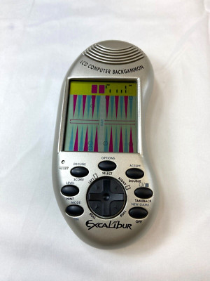 Excalibur LCD Backgammon Handheld Computer Game Travel Electronic ...
