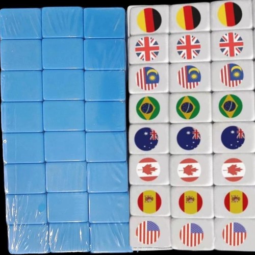 Patterned Mahjong Tiles National Flag Mahjong 24mm48 Sheets 30mm64 ...