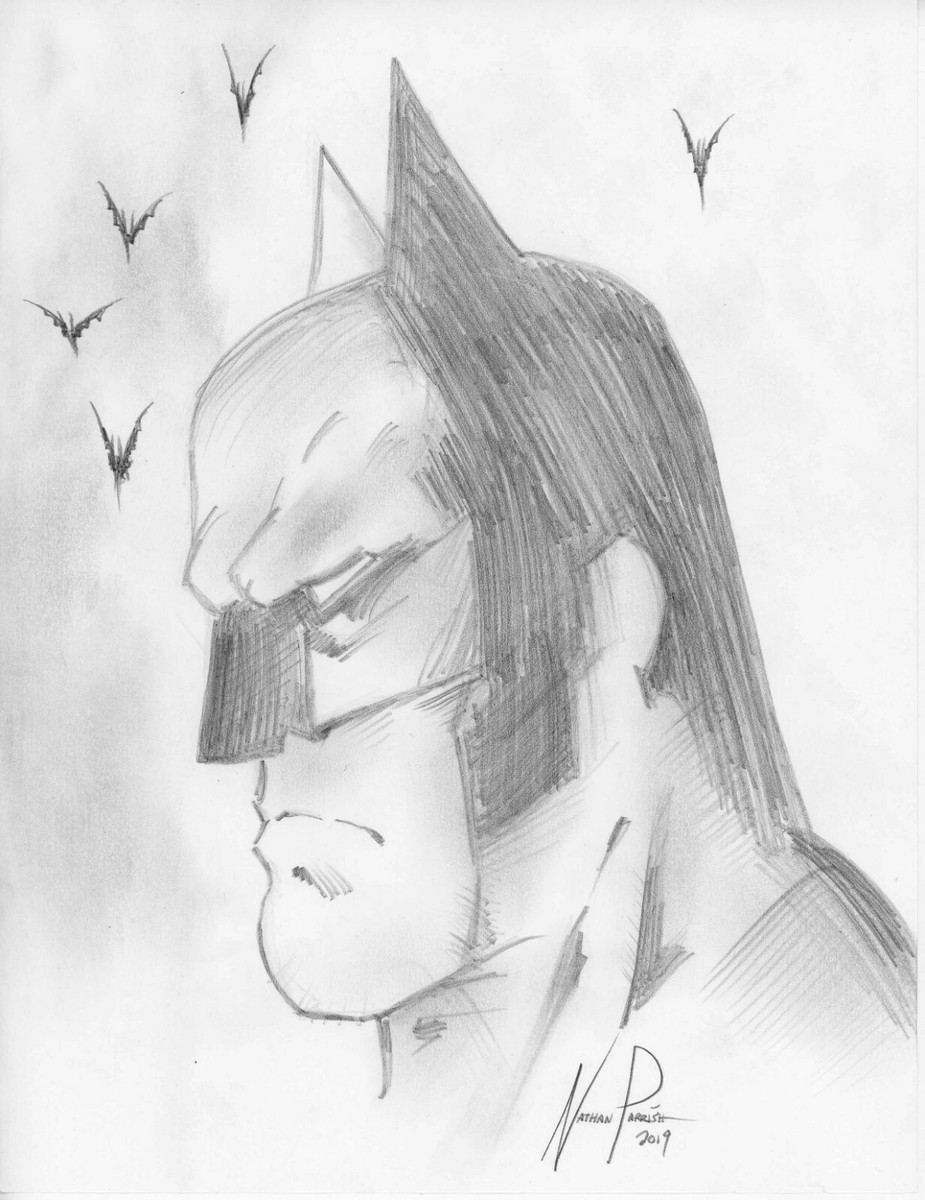 Batman Logo Drawings In Pencil